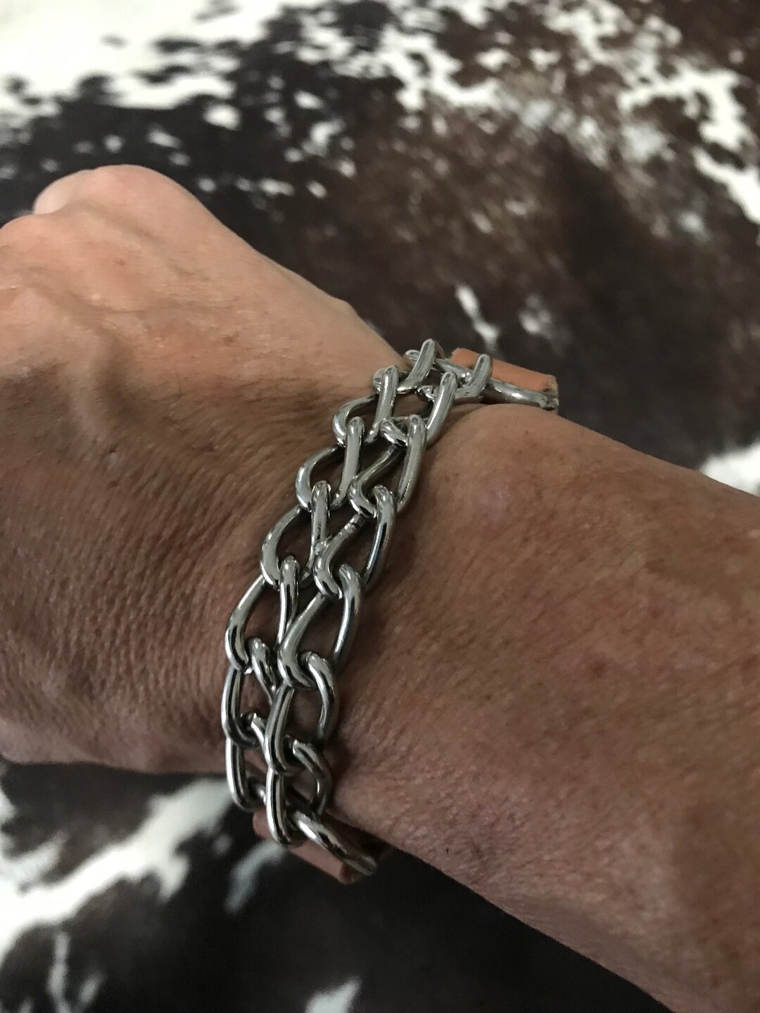 Double Curb Chain Necklace - Etsy