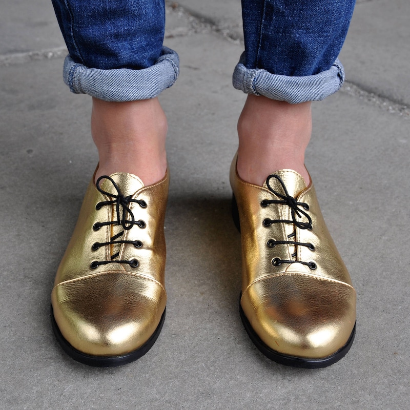 Gold Shoes - Etsy