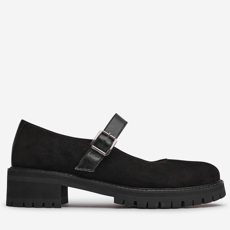 Joplin: Black Suede Mary Jane Shoes – Chunky Platform, Handcrafted - Etsy Australia