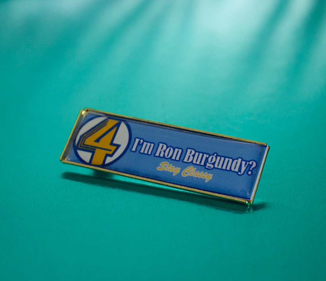 Anchorman News Team ID Badge choose From Ron Brick Champ - Etsy
