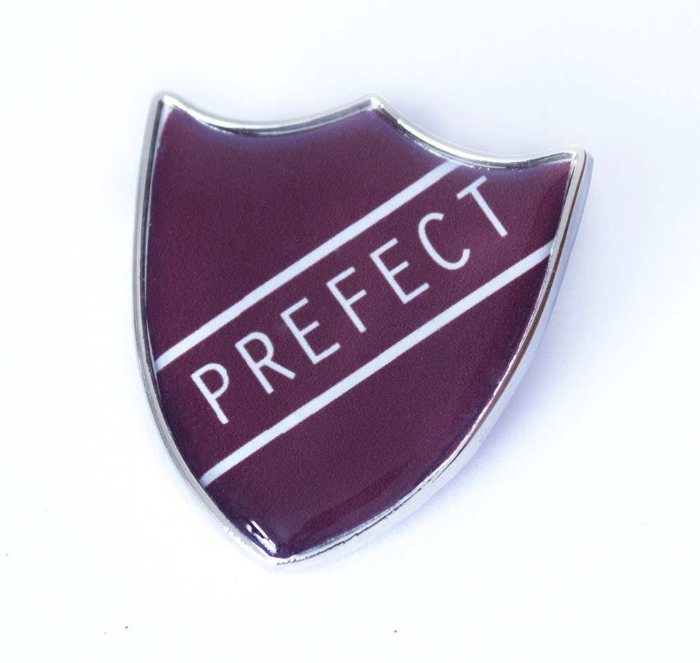 Retro Prefect School Shield Pin Badge - Etsy