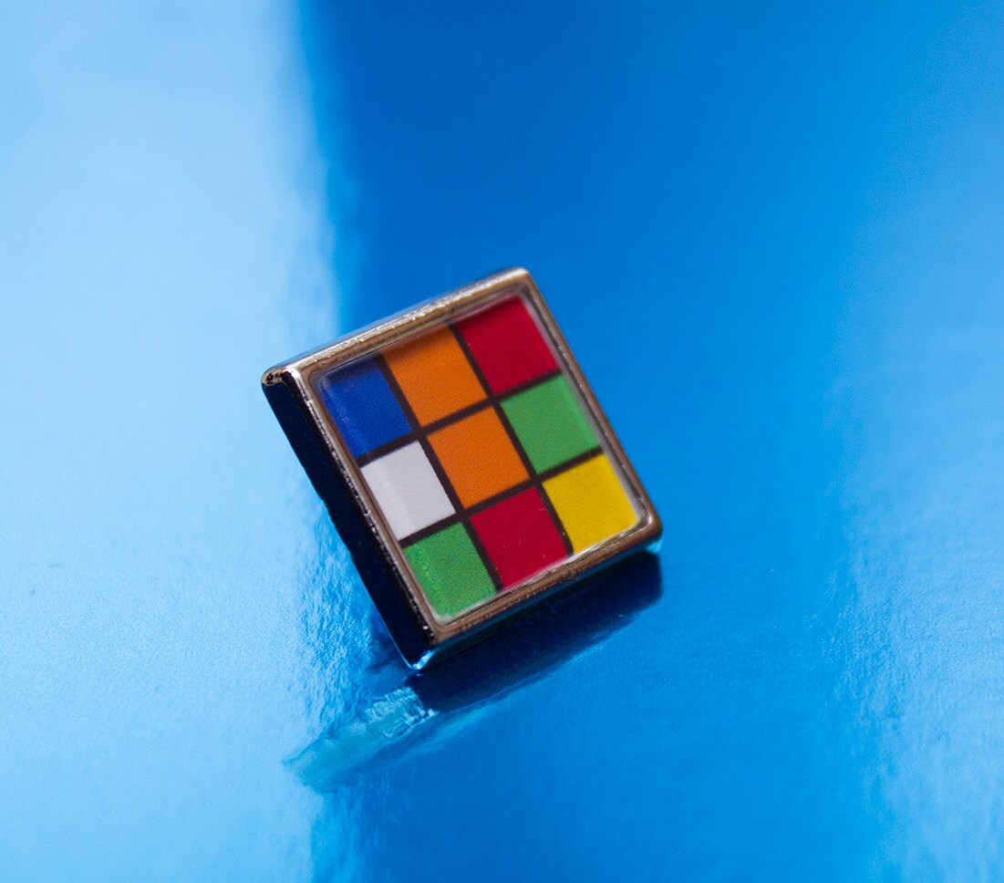 Cool Retro 1980's Rubiks Cube Lapel/tie Pin Badge | Etsy