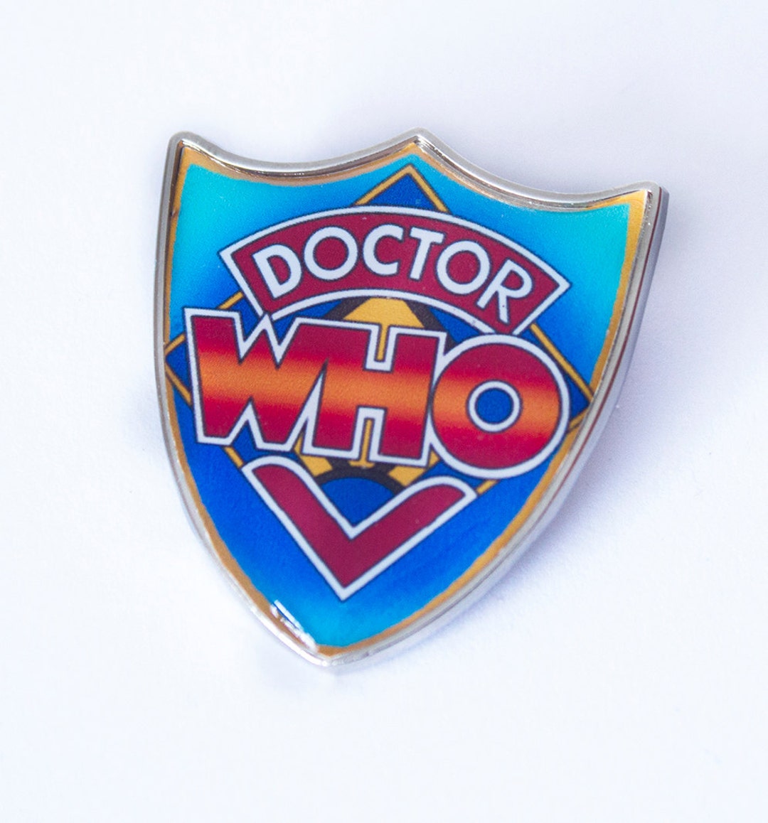 Retro 1970's/80s Dr Who Shield Pin Badge - Etsy