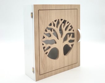 Wooden Key Box White Key Box Vintage Key Box Key Holder Key Box for ...