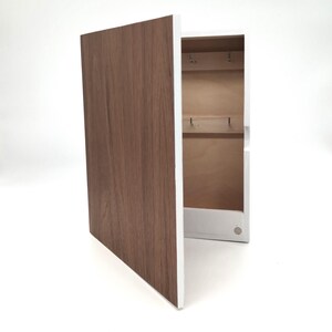 White Key Box With Walnut Front - Etsy