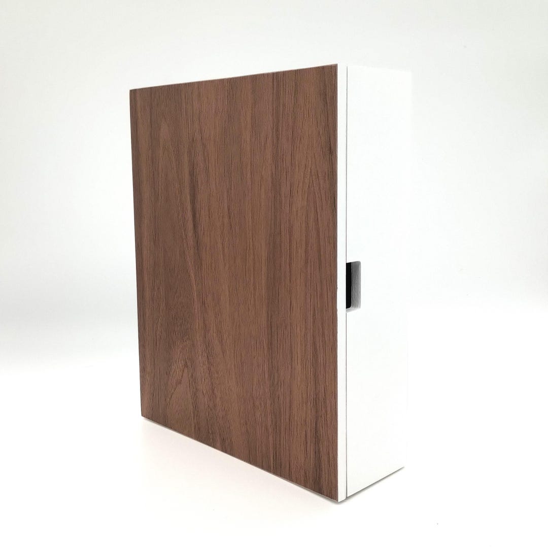 White Key Box With Walnut Front - Etsy