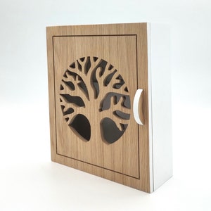 Wooden Box for Keys - Oak Tree - White, Housewarming Gift - Etsy