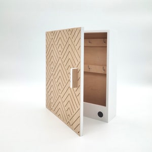 Key Cabinet, Key Box, Wooden Cabinet, Oak Mosaic, Modern Pattern ...