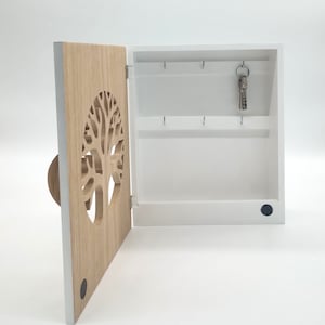 Wooden Box for Keys - Oak Tree - White - Etsy