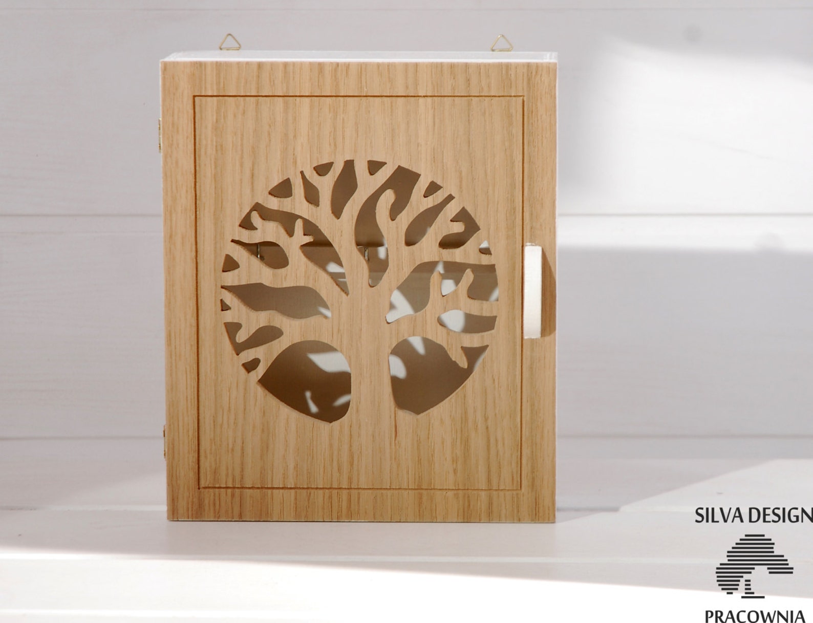 Wooden Box for Keys Oak Tree White - Etsy