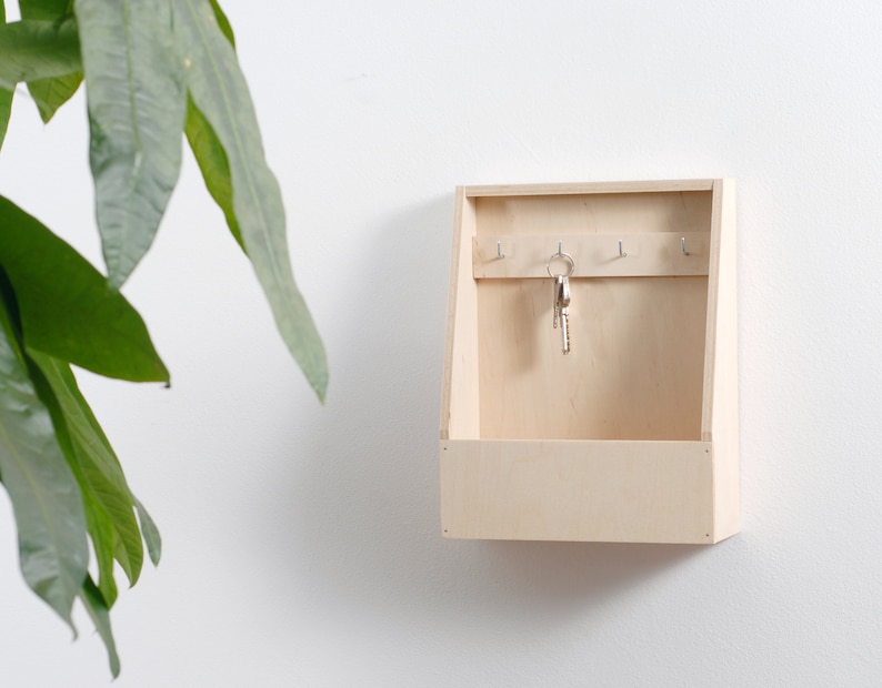 Key Cabinet Key Box Natural Wooden Easy Open - Etsy