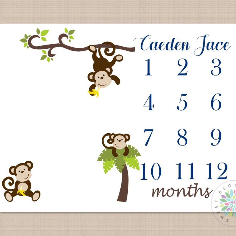Monkey Crib Bedding - Etsy