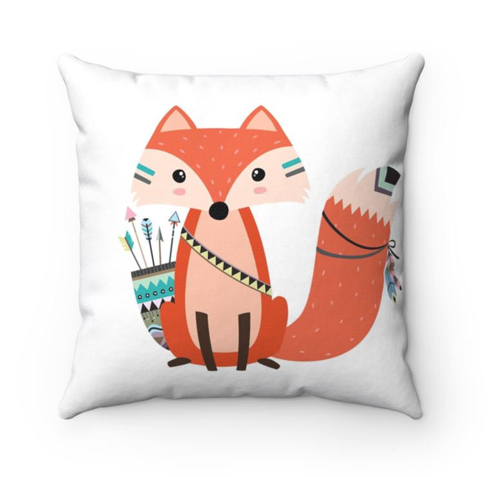 Fox Throw Pillow Tribal Fox Pillow Woodland Bedroom Decor Fox - Etsy