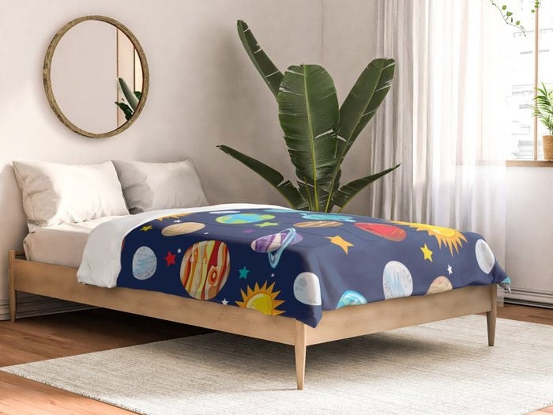 Solar System Planets Kids Comforter Set, Outer Space Kids Bedding Set ...
