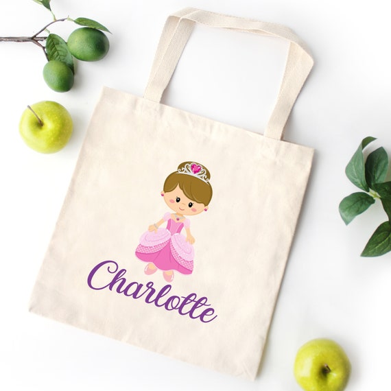 Princesstote Bag Personalized Girl Canvas School Bag Custom - Etsy