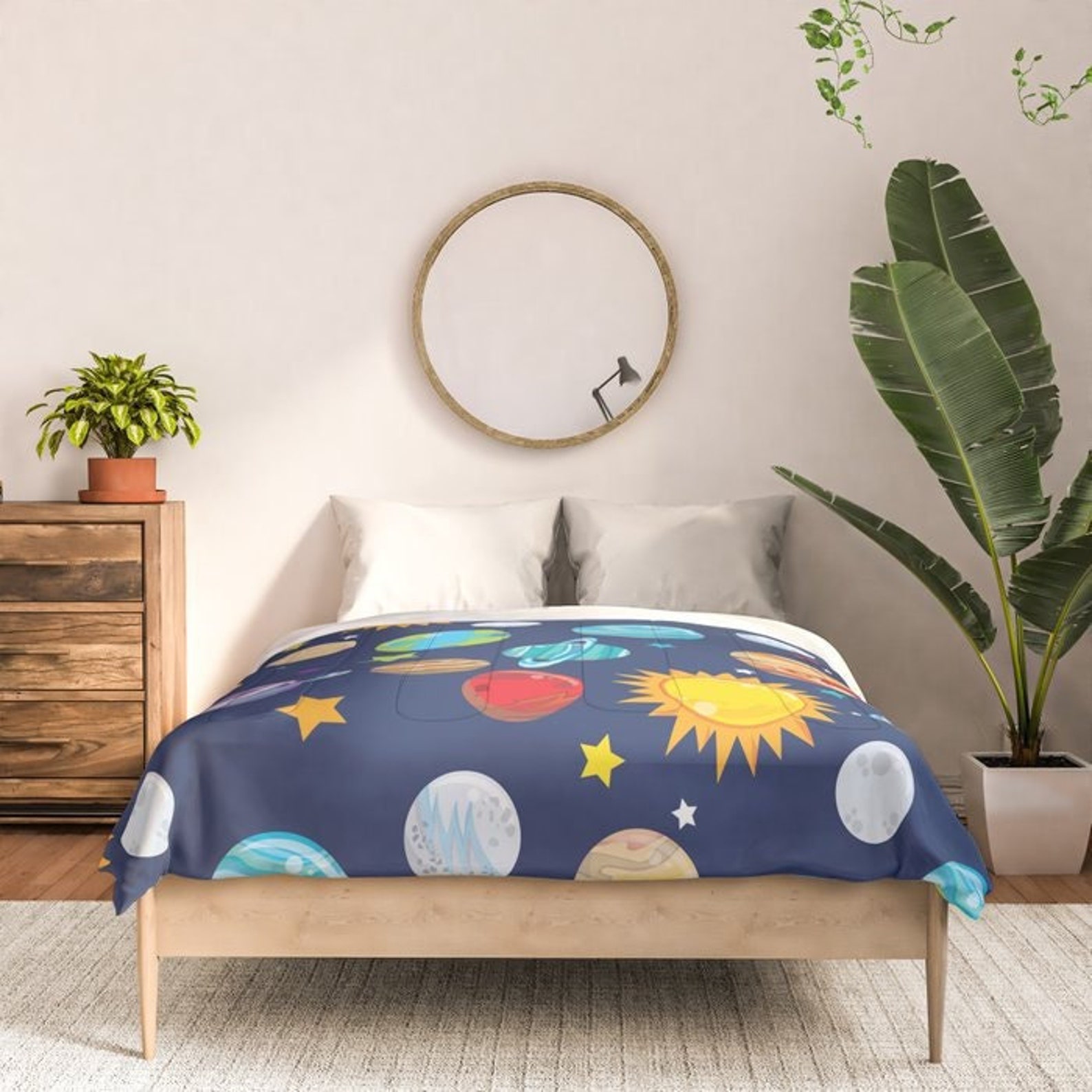 Solar System Planets Kids Comforter Set Outer Space Kids - Etsy