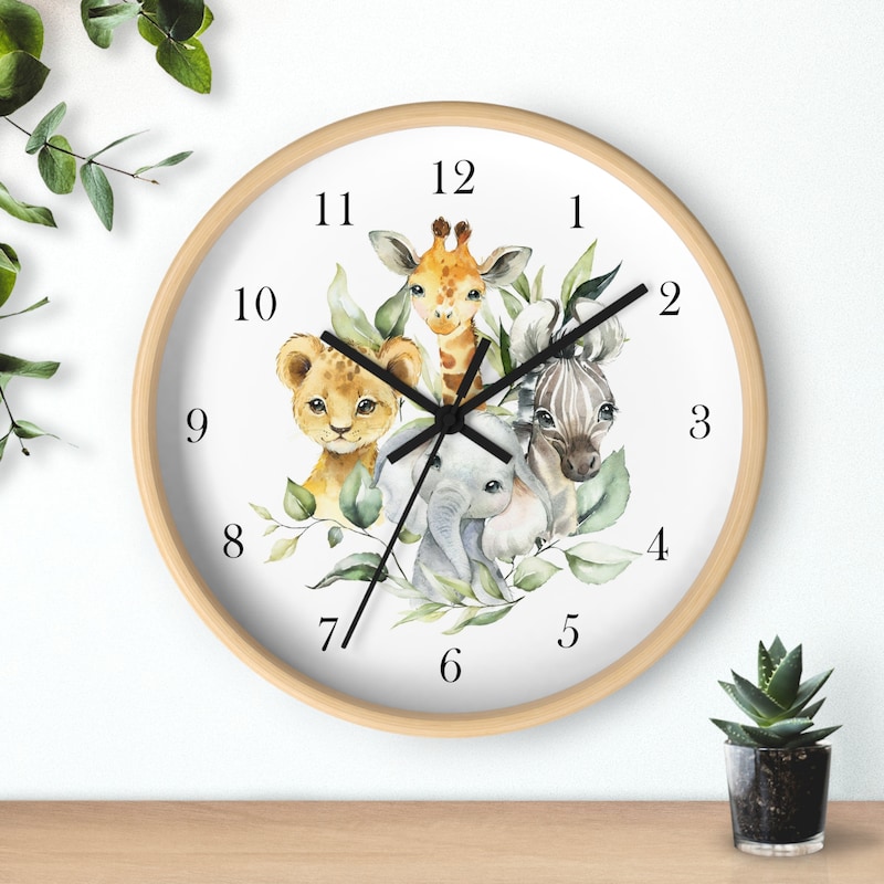 Safari Animal Wall Clocks - Etsy