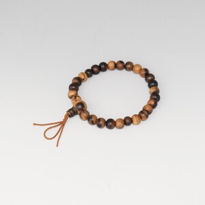 Black Kaki Wood Japanese Juzu Bracelet Prayer Beads Asian Rosary Cool ...