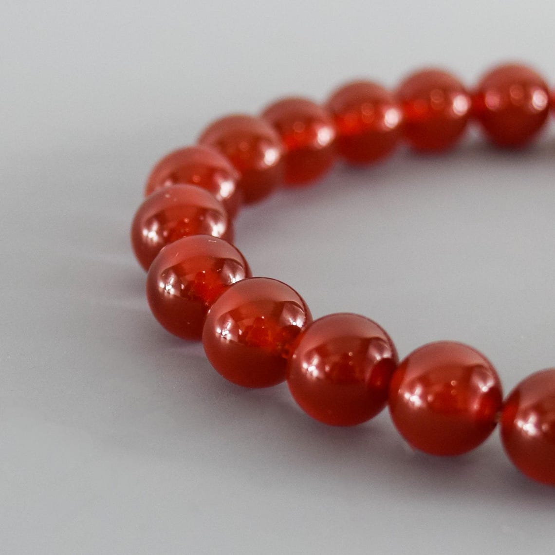 8mm Red Agate Beads Bracelet Powerstone Japanese Juzu Prayer Beads ...
