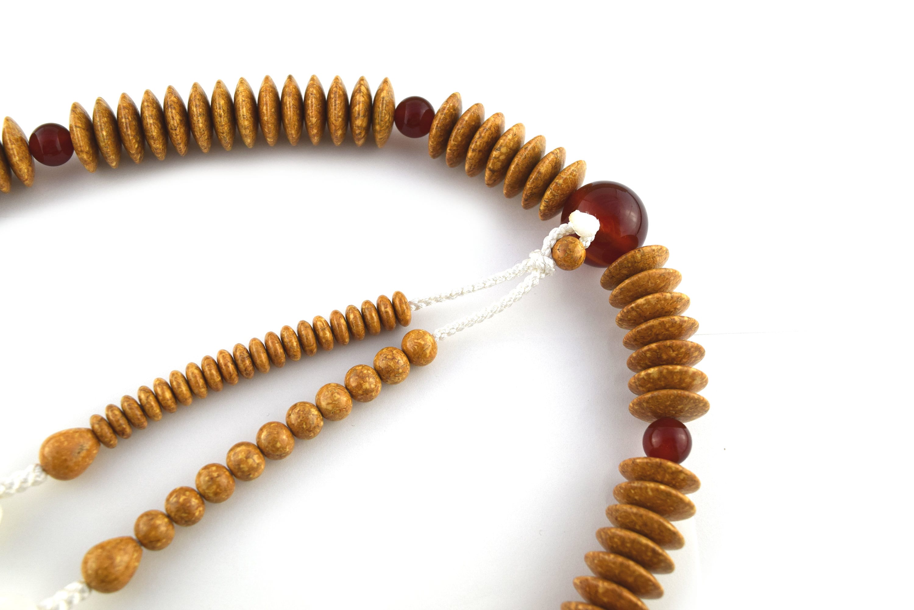 Tendai Sec Bodhi Seed Wood & Red Agate Ohira Juzu Japanese Prayer Mala ...