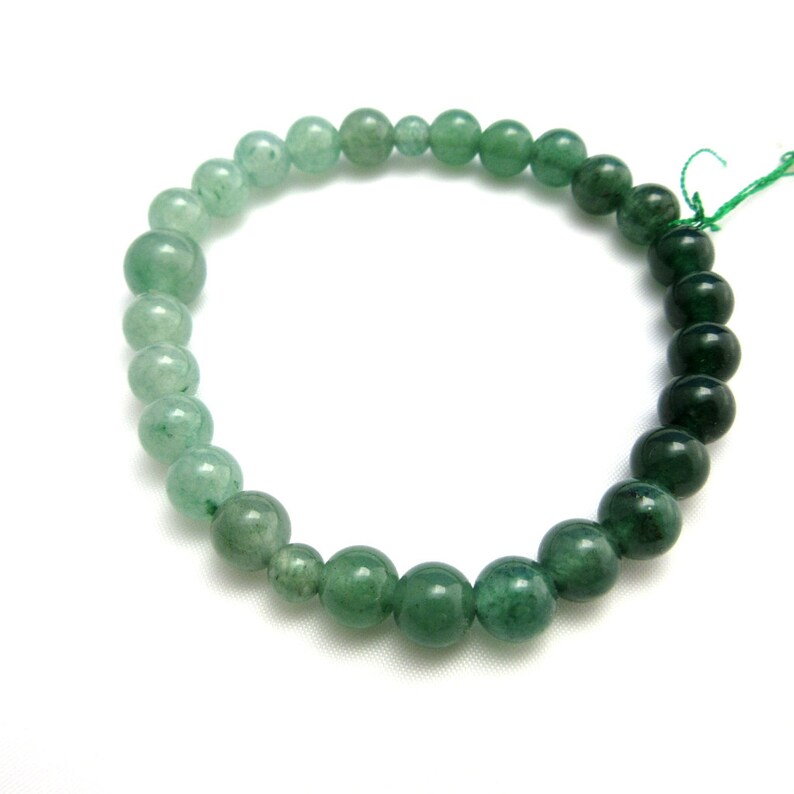 Green Aventurine Quartz Indian Jade Gradation Beads Japanese | Etsy