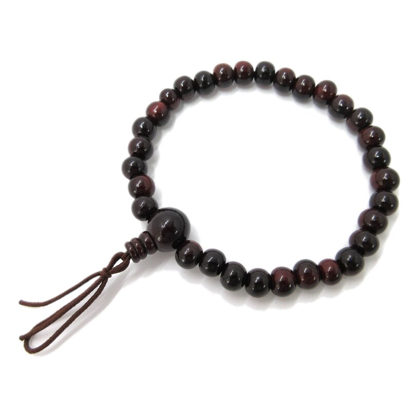 Shitan Japanese Rosewood Juzu Bracelet Prayer Beads Asian Rosary Mala ...