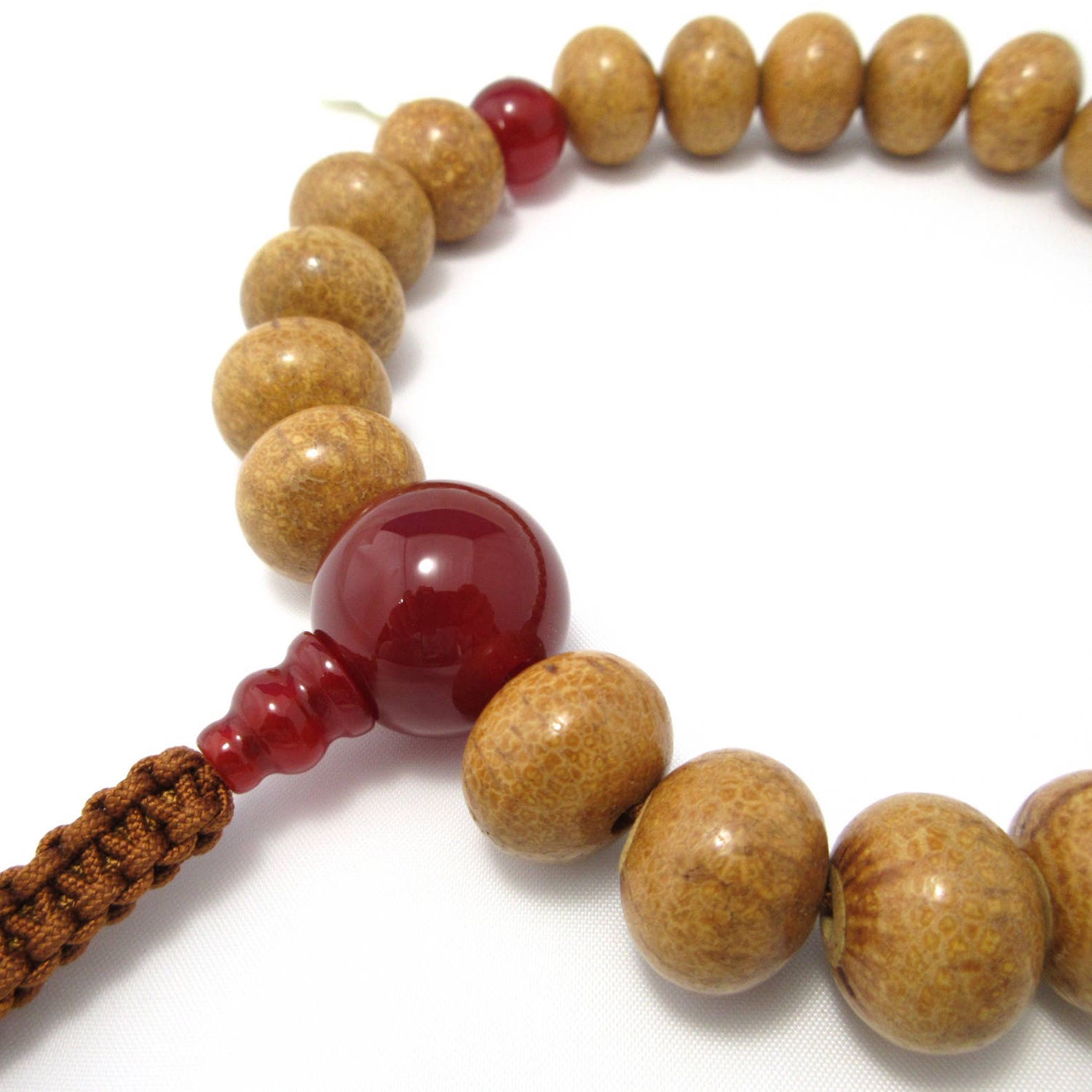 Indian Bodhi Seed Wood&red Agate/green Aventurine Jade/smoky Quartz ...