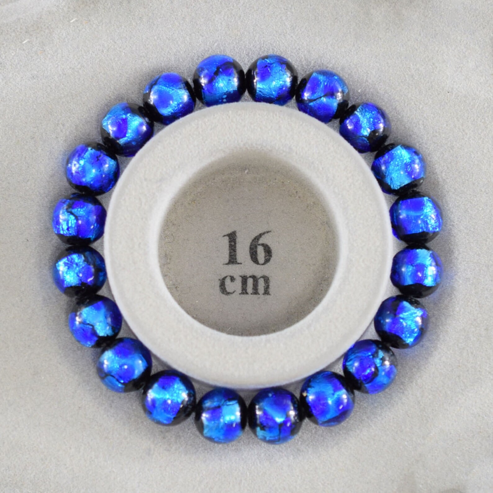 Blue Ryukyu Fluorite Glass Firefly Beads 10mm Japanese Bracelet ...