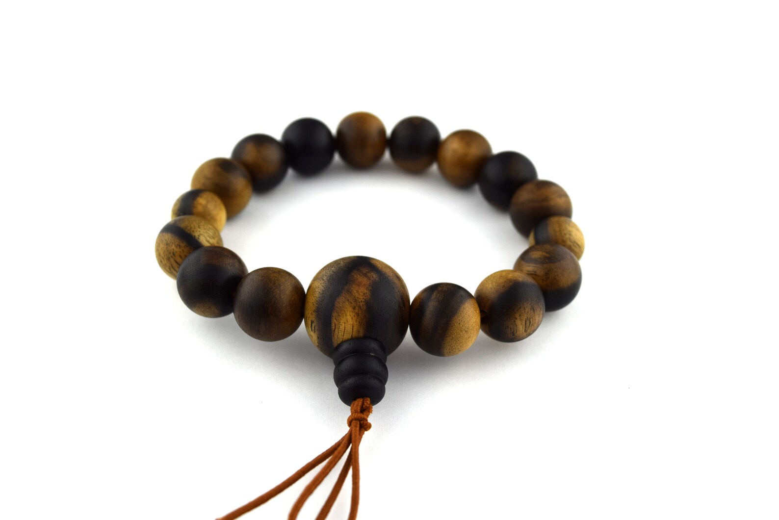 Black Kaki Wood 13mm/8mm Beads Japanese Persimmon Juzu | Etsy