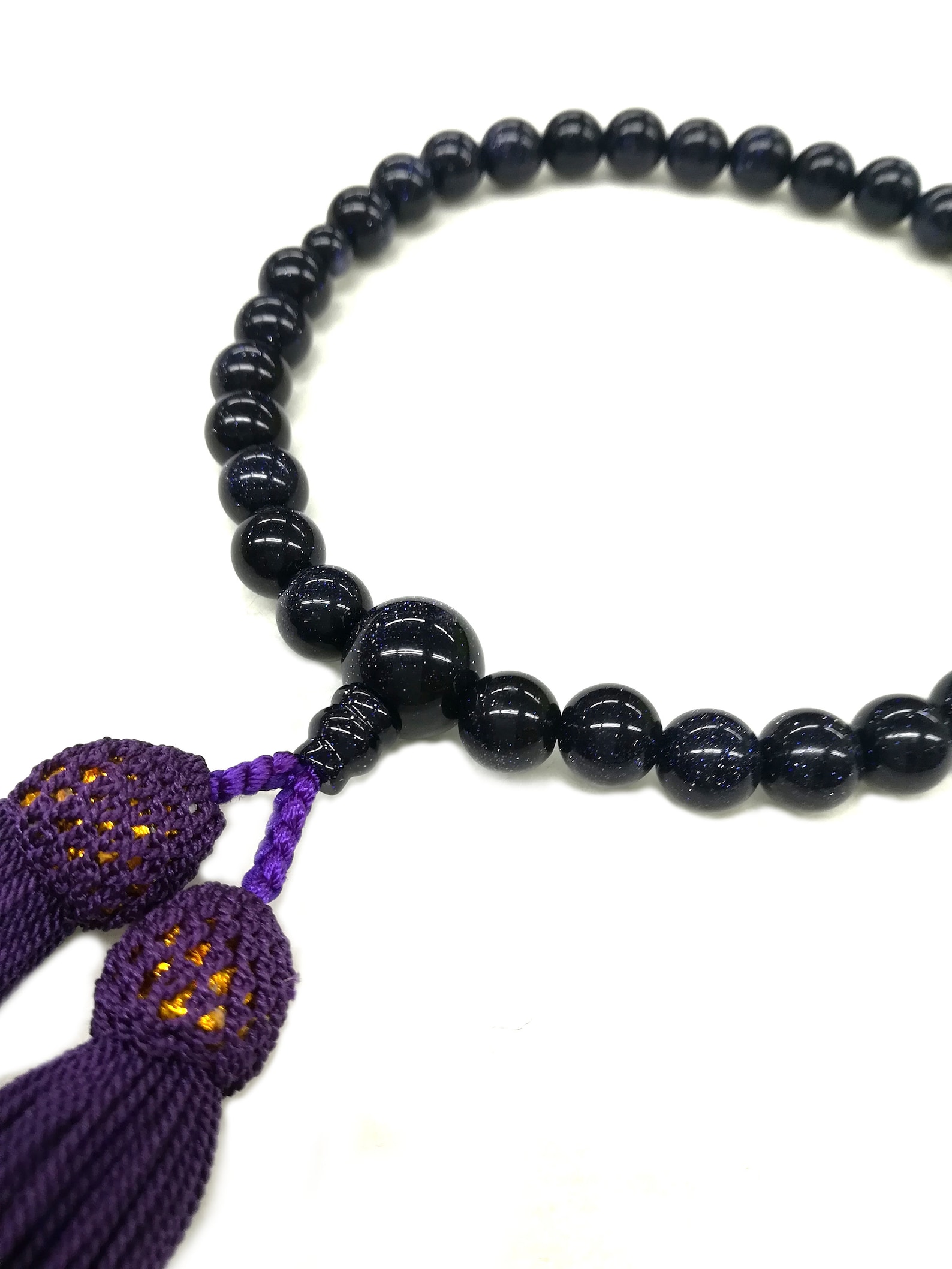 8mm Blue Goldstone Juzu Prayer Beads Japanese Traditional Juzu - Etsy