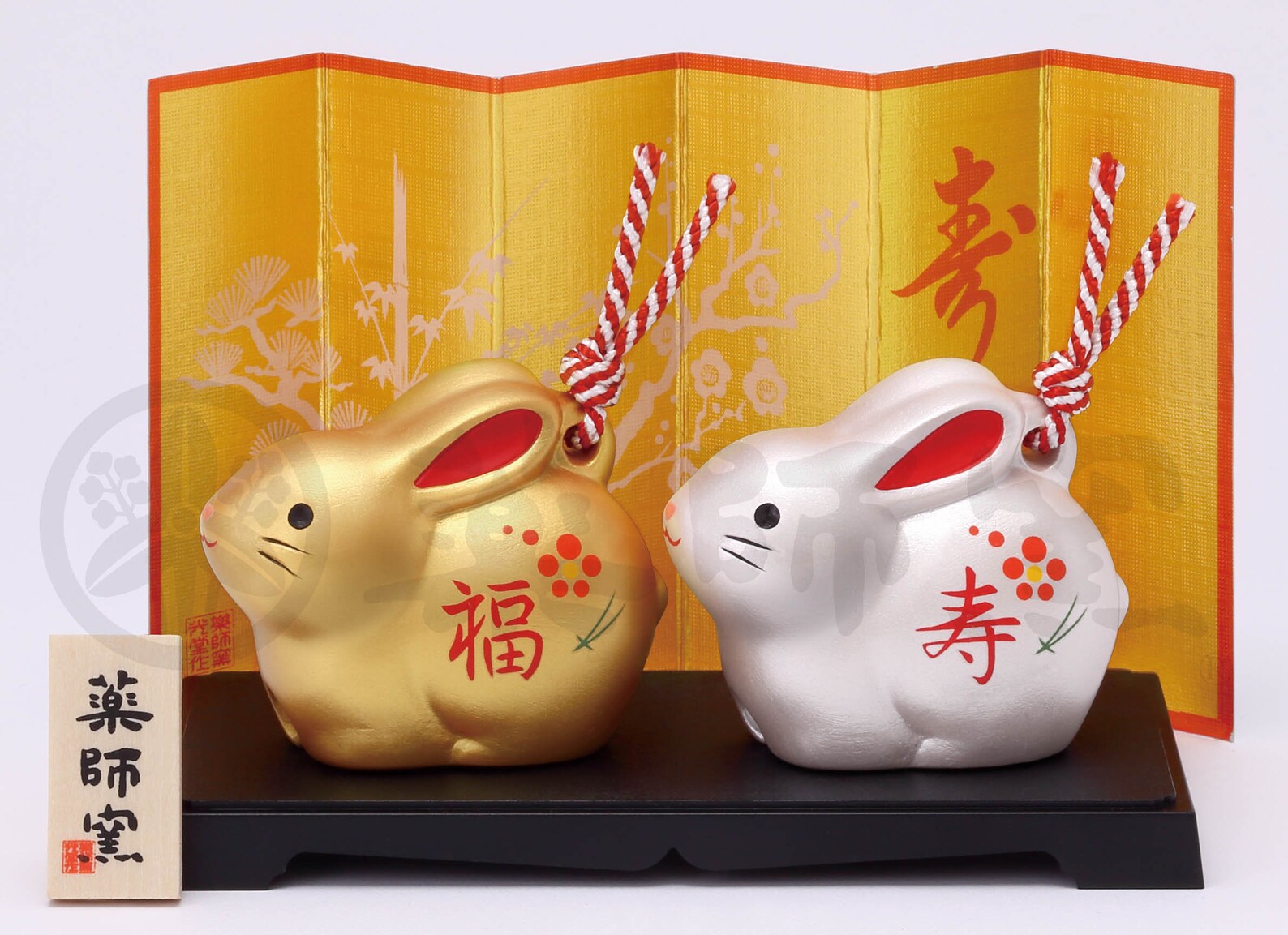 Japanese Traditional Zodiac Double Rabbit Figurine Ceramic - Etsy