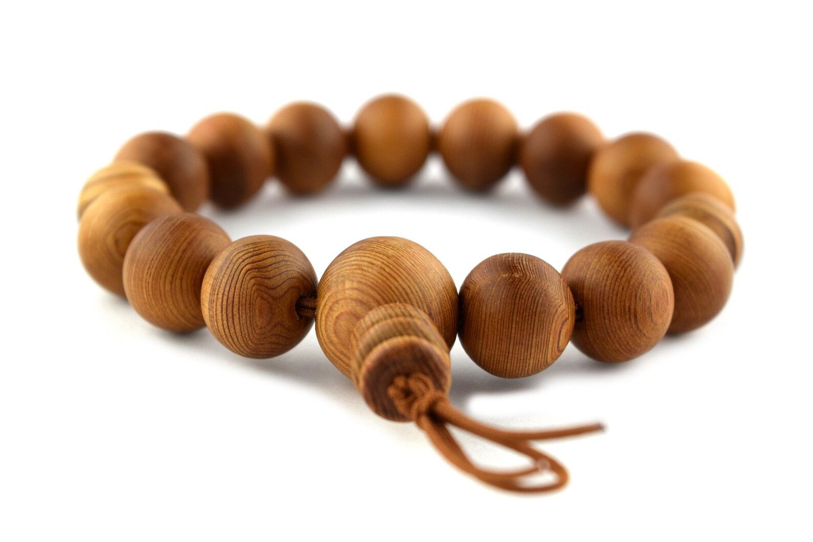 13mm Japanese Cedar Yakusugi Wood Bracelet Juzu Prayer Beads Rosary ...