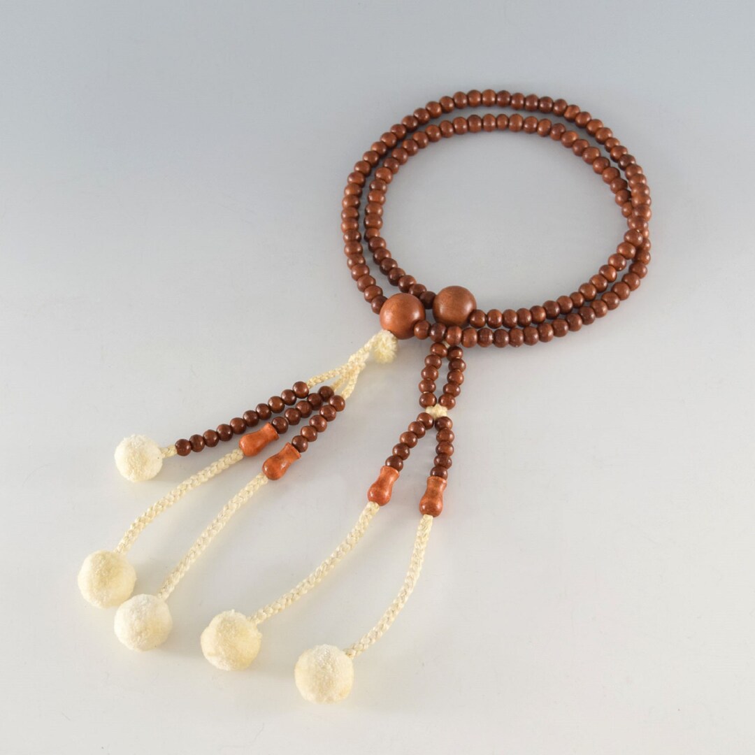 Nichiren Sec Japanese Juzu Sendan Chinaberry Wood Beads Prayer Mala ...