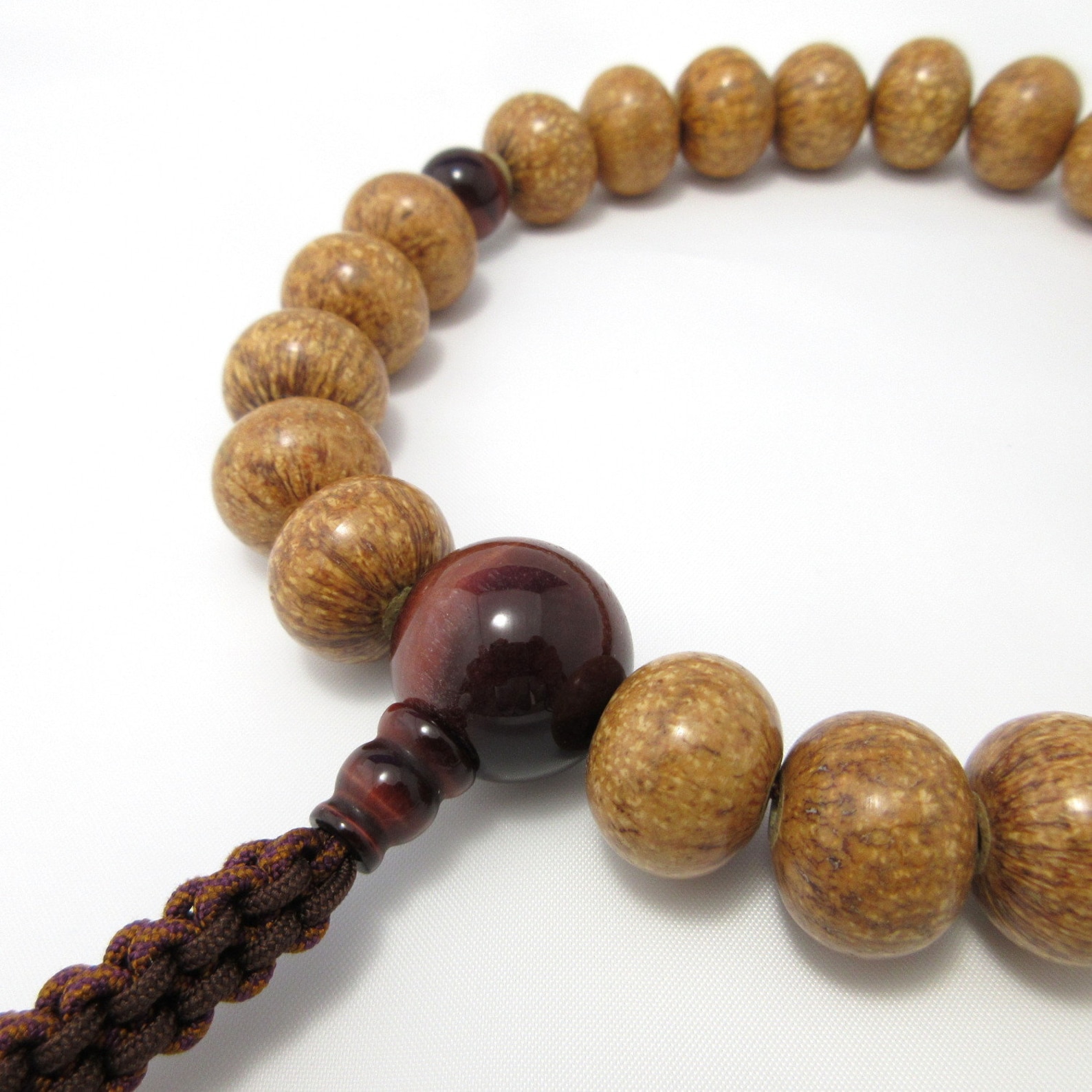Indian Bodhi Seed Wood&red Agate/green Aventurine Jade/smoky Quartz ...