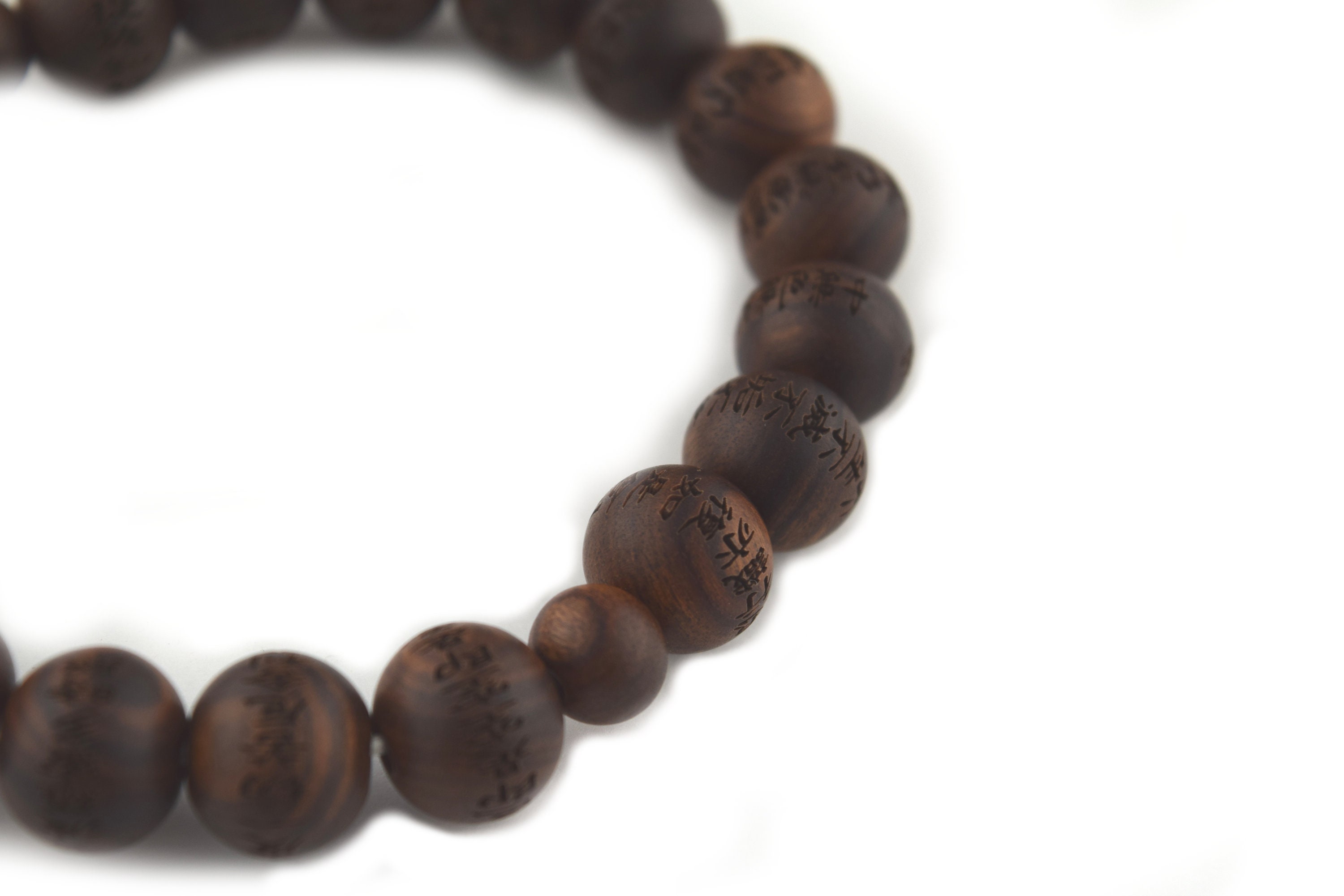 Japanese Sendan Wood Chinaberry Wood Heart Sutra Beads | Etsy