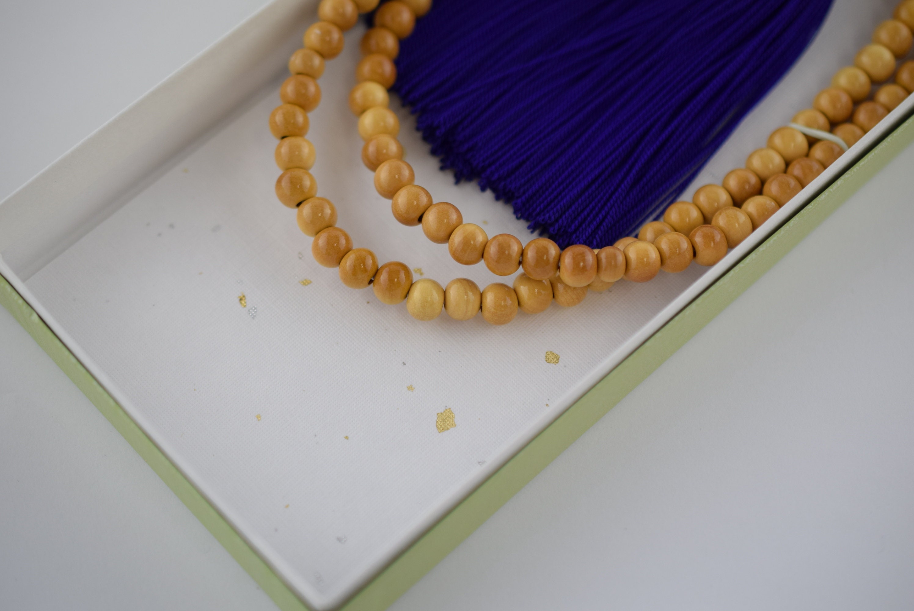 Tsuge Wood 108 Beads Japanese Juzu Buddhist Prayer Beads Asian Zen ...