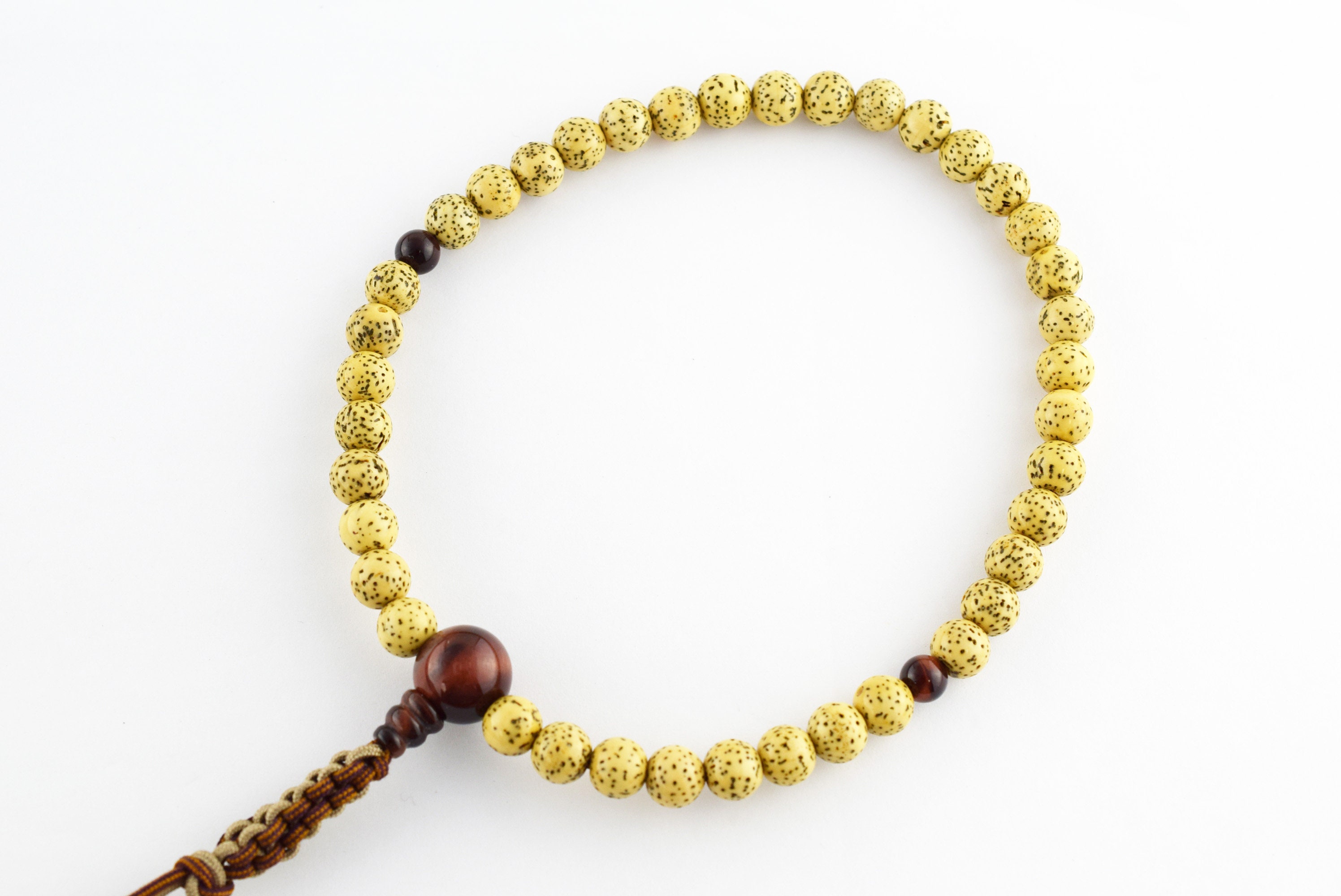 White Bodhi Tree Wood & Red Tiger Eye Japanese Traditional | Etsy