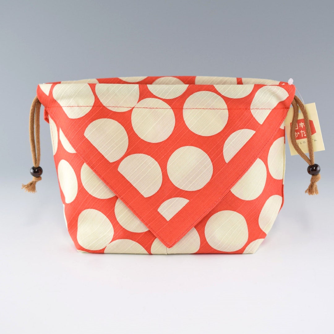 25x 15x8.5cm Japane Tradition Kinchaku Cotton Fabric Wrapping Bento Bag ...