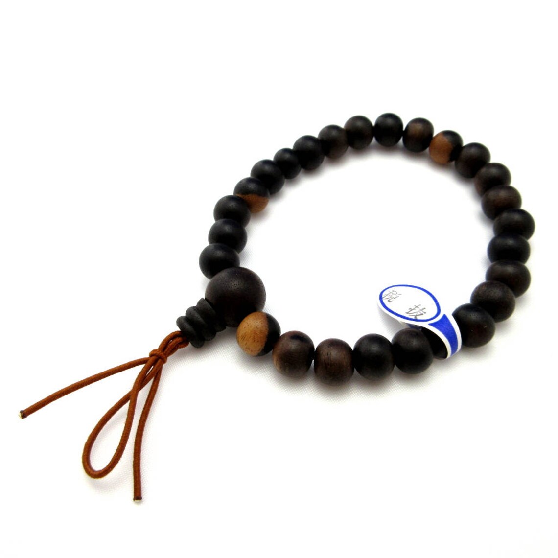 Black Kaki Wood Japanese Juzu Bracelet Prayer beads Asian | Etsy