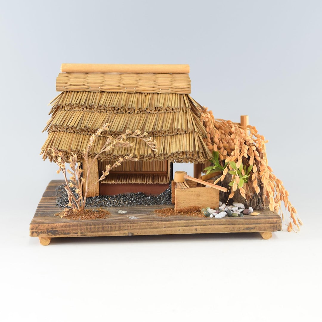 Japanese Traditional Japanese House With a Thatched Roof Charm Art Cute ...