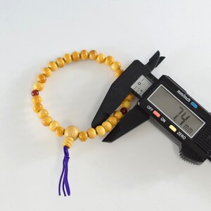 Tsuge Wood With Red Agate Japanese Juzu Bracelet Buddhist Prayer Beads ...