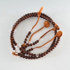 Shingon Sec Japanese Juzu Sendan Chinaberry Wood Beads Prayer Mala ...