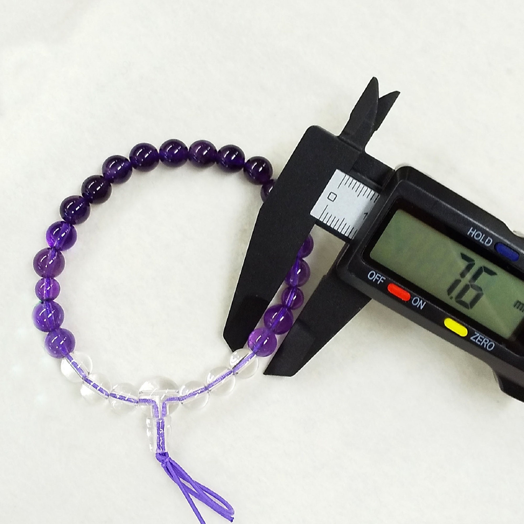 Amethyst Quartz Gradation Japanese Juzu Bracelet for Women | Etsy