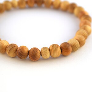 Cypress Wood Bracelet Japanese Hinoki Wood Juzu Prayer Beads Asian ...