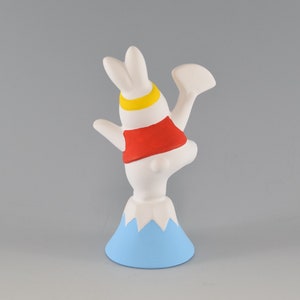 Japanese Traditional Zodiac Double Rabbit Figurine Ceramic Ornament ...