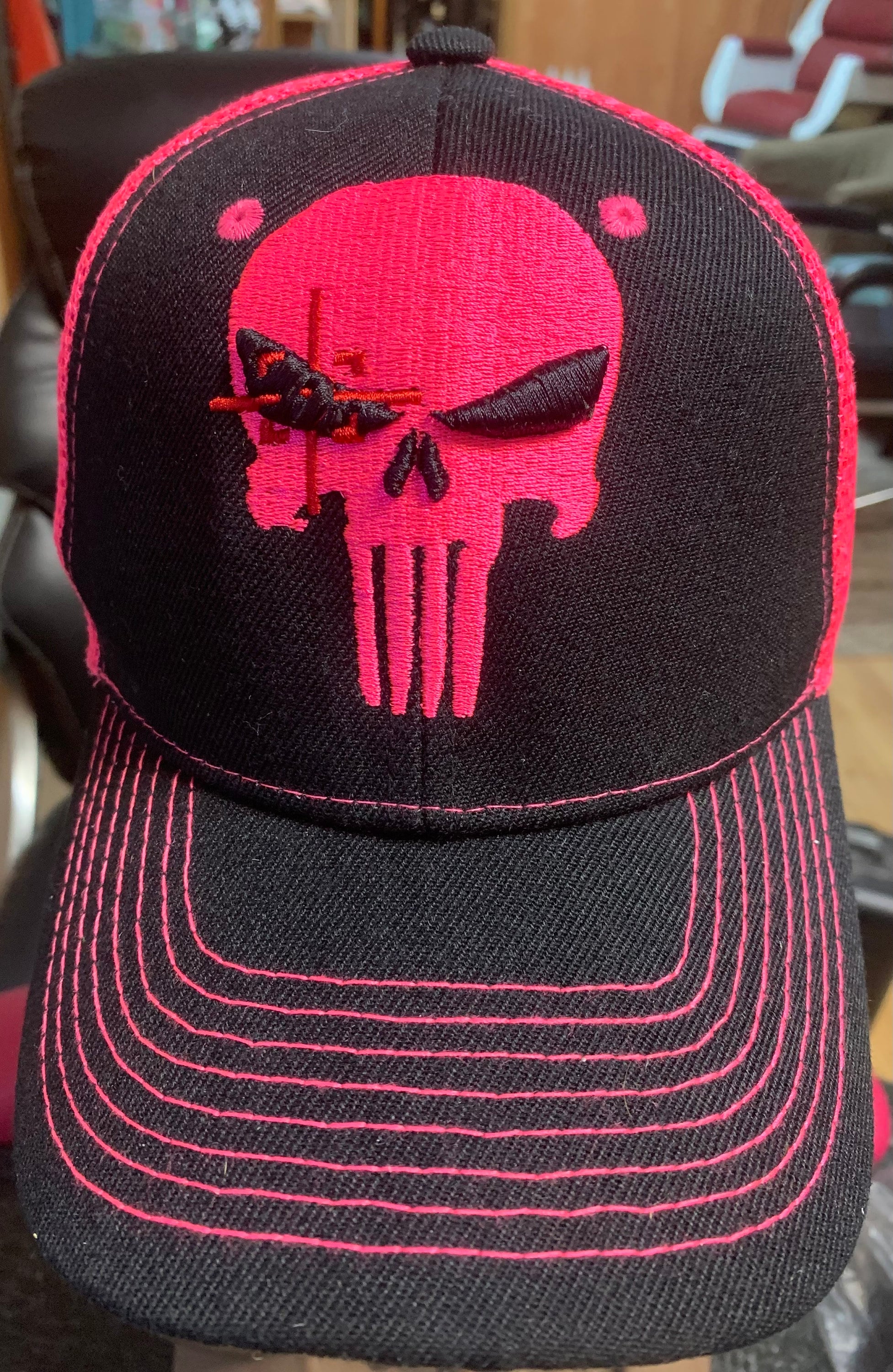 Punisher Cap W/ 3d Chris Kyle Design( Pink/black) - Etsy