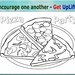 Pizza Party Coloring Page Printable for Enjoyment and Stress - Etsy