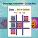 Bats Jack-o-lanterns Printable Tic Tac Toe Halloween/harvest Game Board ...