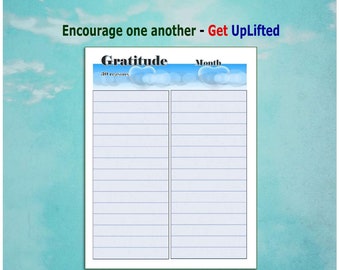 Gratitude Lists // Thanksgiving Grateful Thankful - Etsy