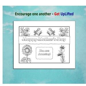 Mother's Day Coloring Page & Gift Card Holder - It Can Also Be Used ...